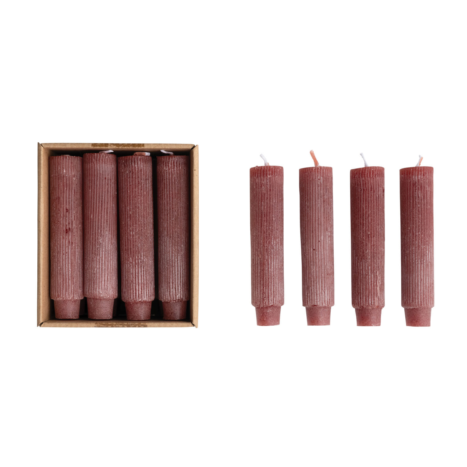5" Unscented Taper Candles -Red Single - Beljar Home
