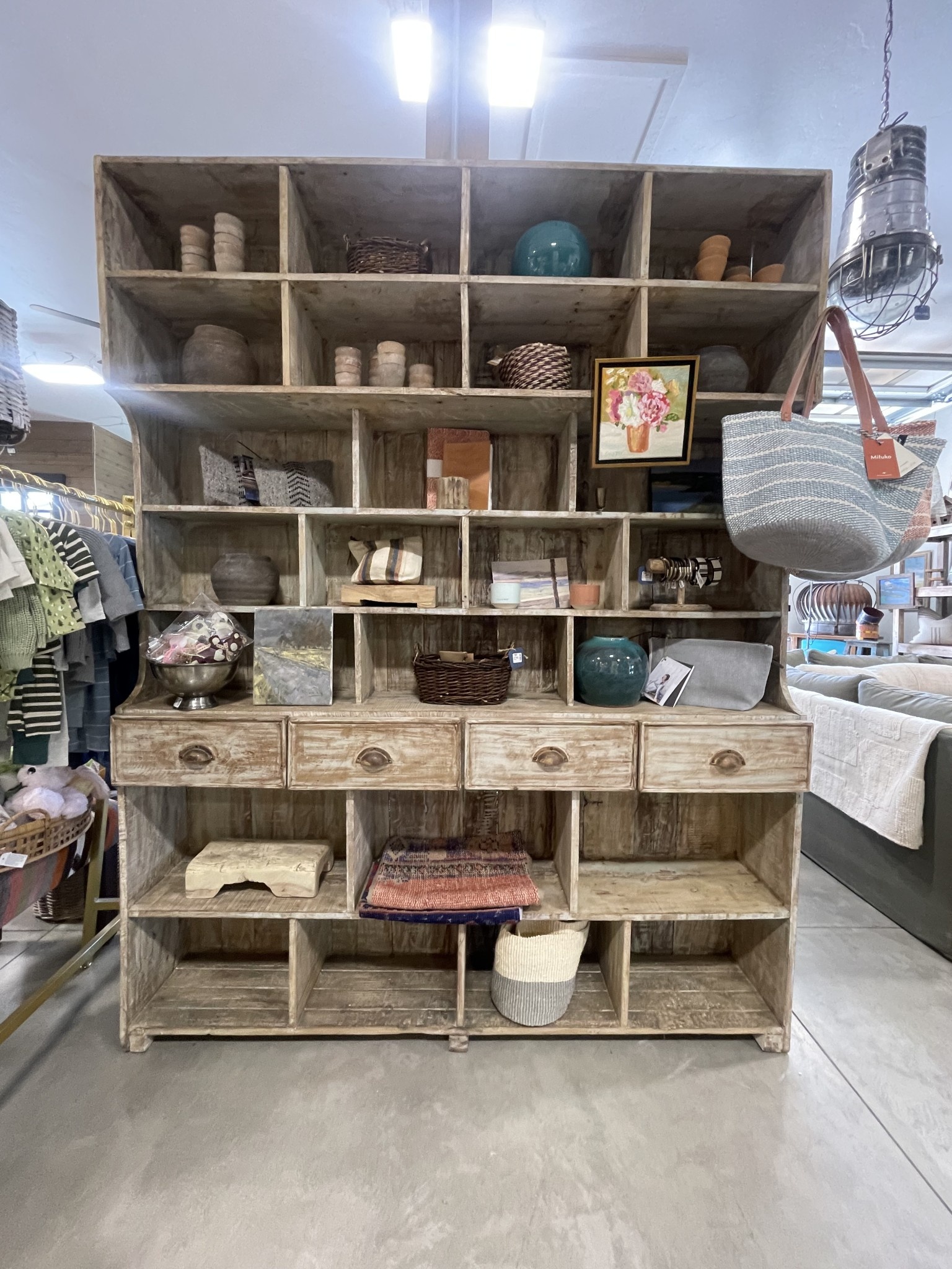 Cubby Shelf w/4 Drawers - Beljar Home