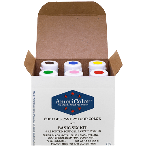 AmeriColor . AME Americolor .75oz Soft Gel 6 Color Basic Kit - PM ...