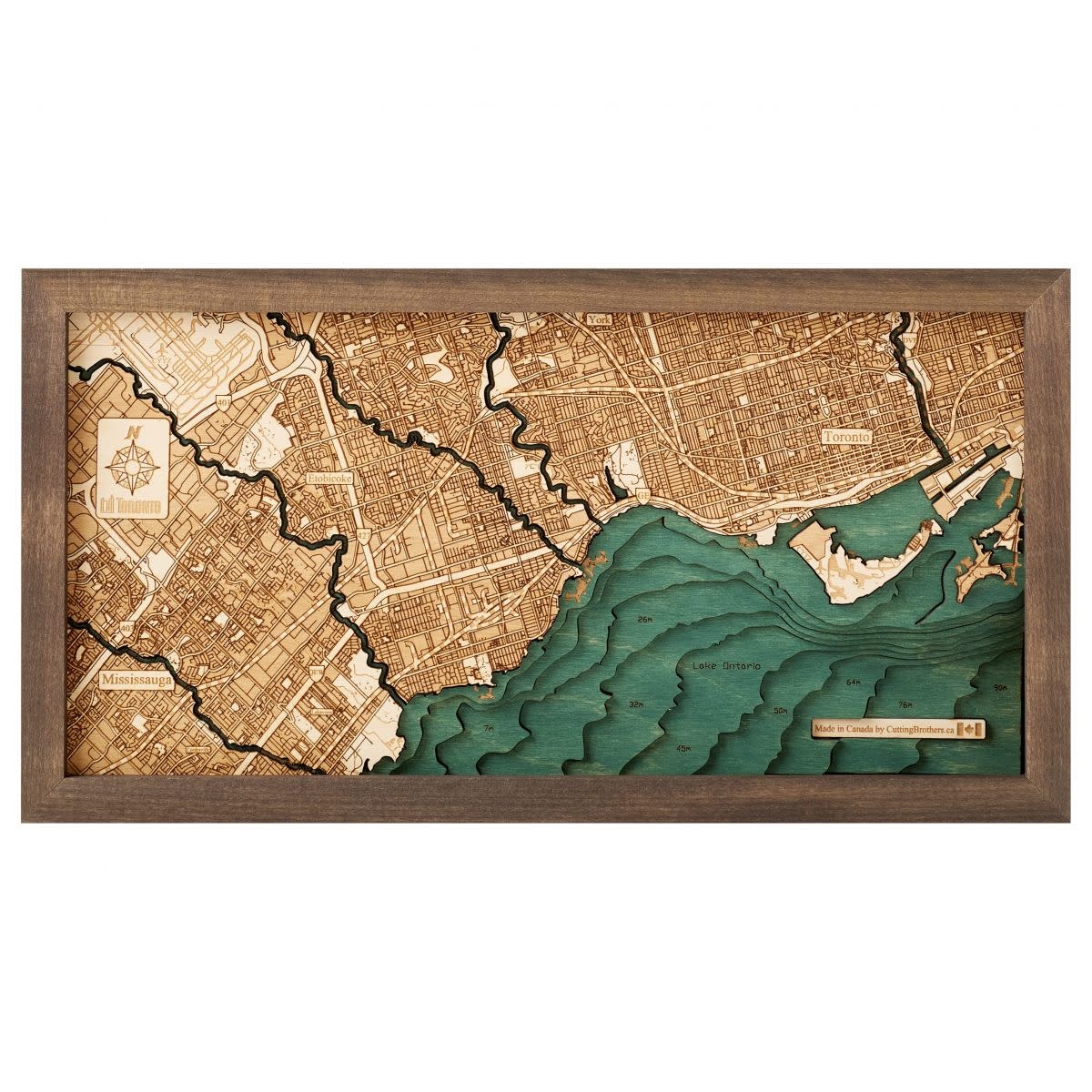 Toronto 3d Wall Map 81cmx61cm - DeFerrari Home | Premium Home Decor ...
