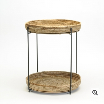 Banana Leaf 2 Tier Tray Table - DeFerrari Home | Premium Home Decor ...