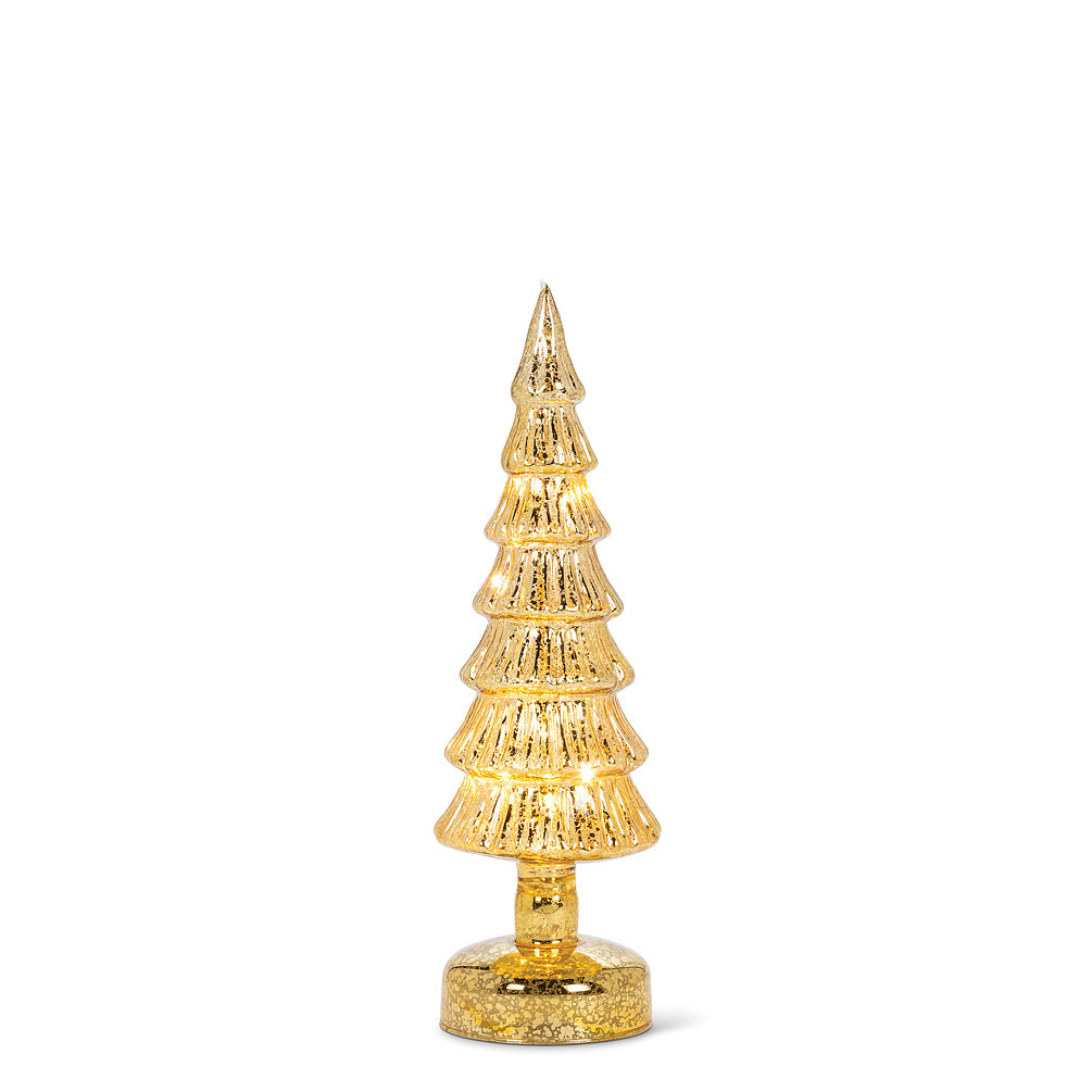 Gold Glass Tree with Lights - DeFerrari Home | Premium Home Decor ...