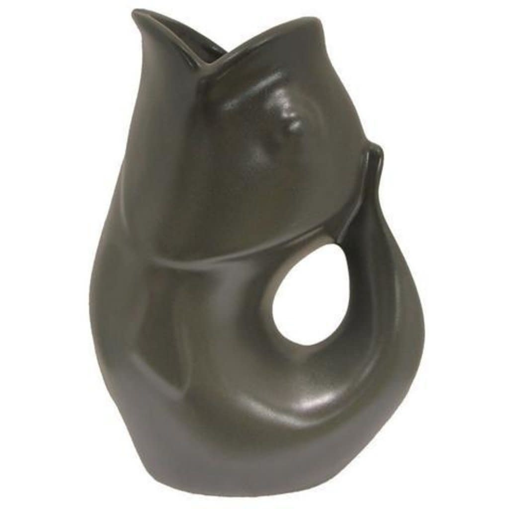 Gurgle Pot Pitcher in Matte Slate - DeFerrari Home