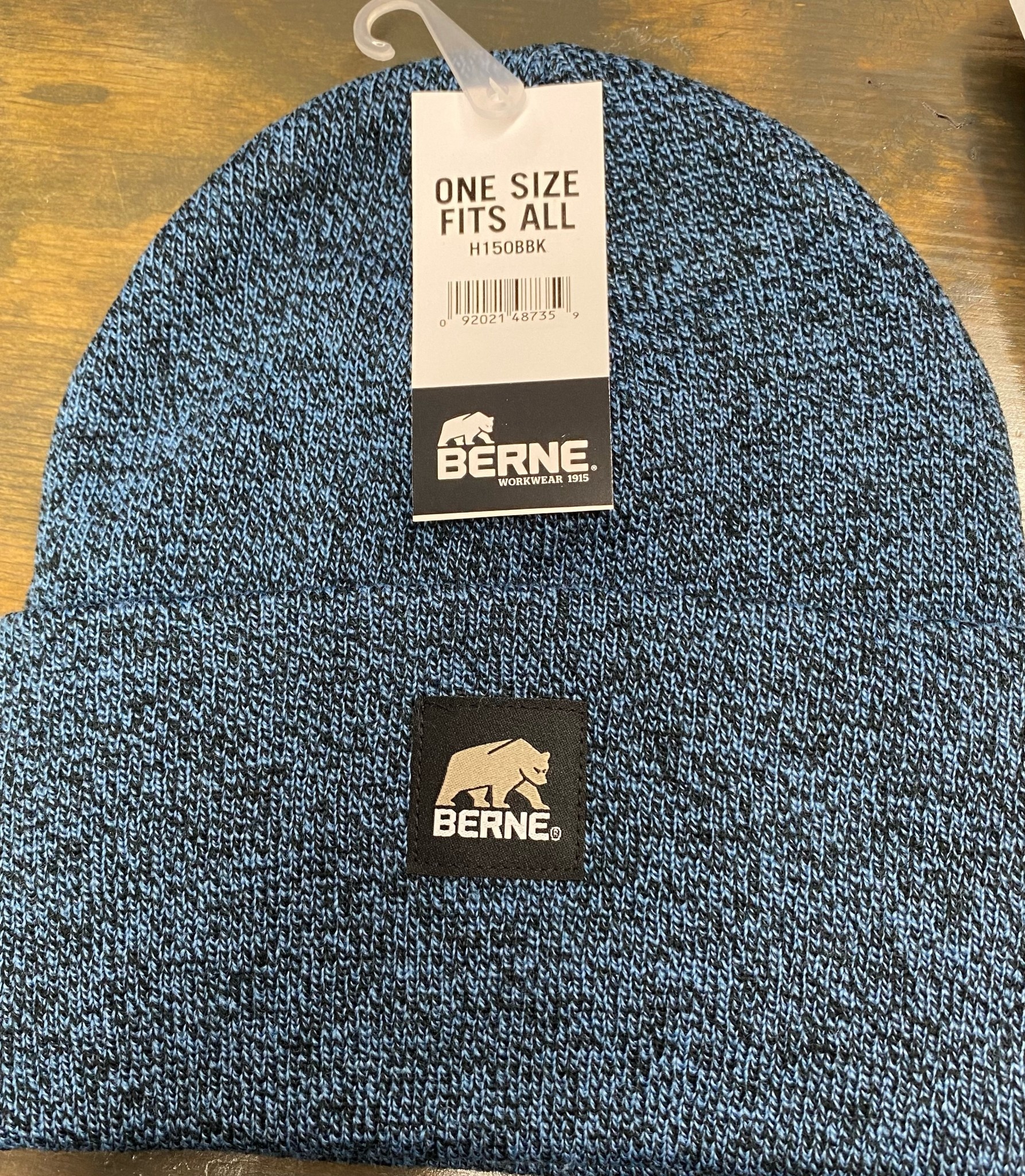 Berne Berne Heritage Knit H150BBK Blue on Black Toboggan - Nelson Royal's