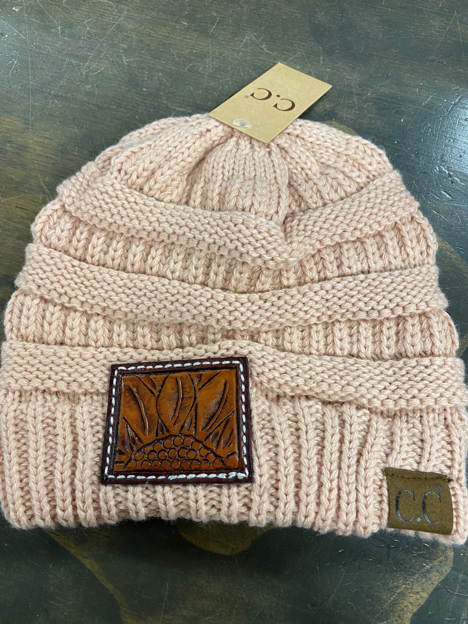 Chase Combs Leather Sunflower Beanie - Nelson Royal's