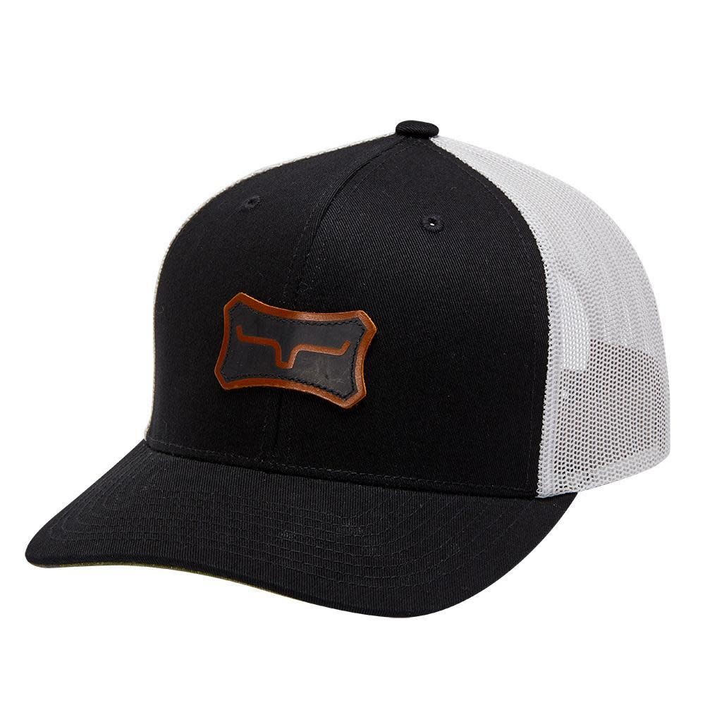 Kimes Ranch Leather Bone Patch Black Cap - Nelson Royal's