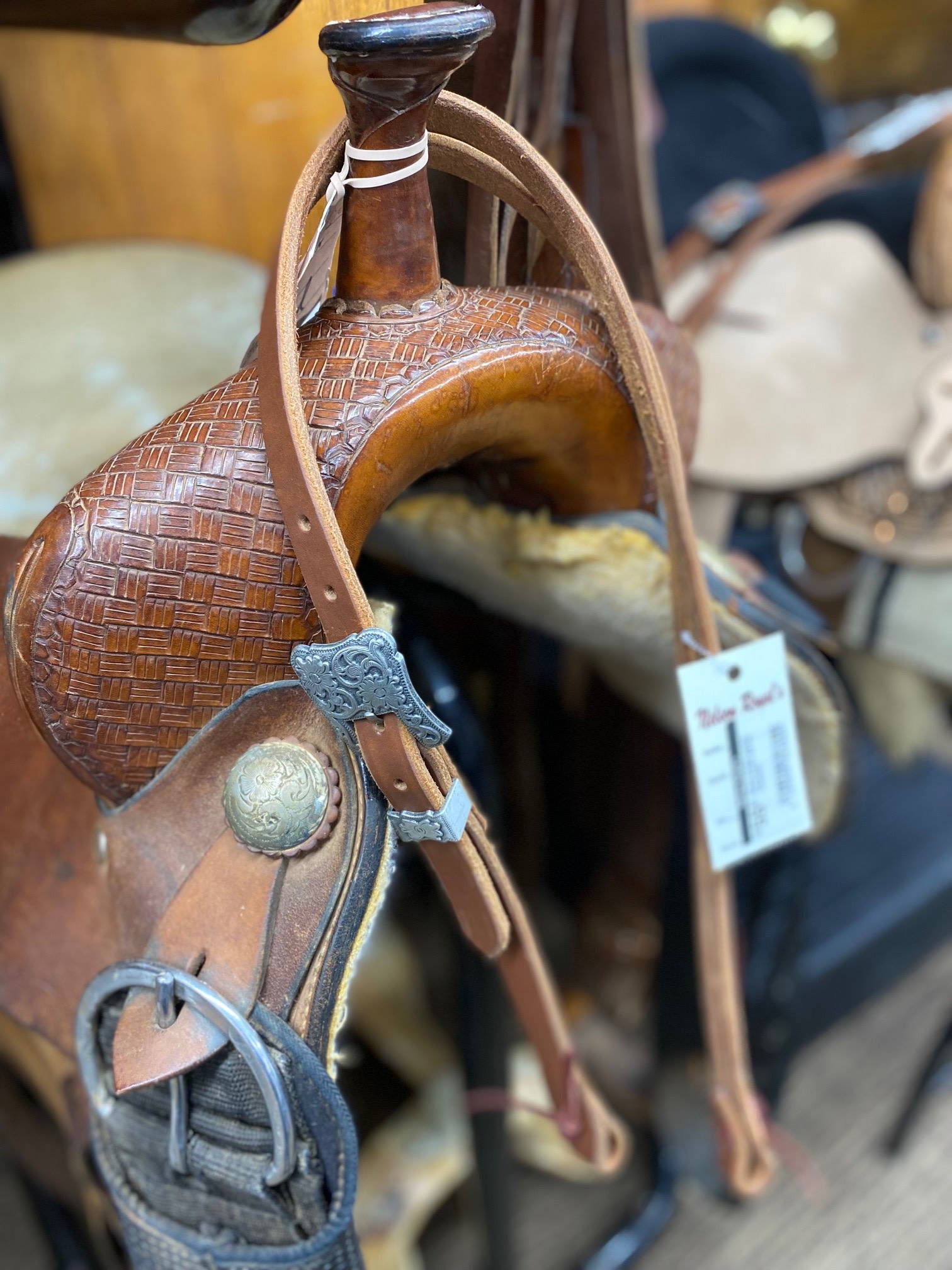 Chase Combs Leather Chase Combs Leather Floral Buckle Slit Ear ...