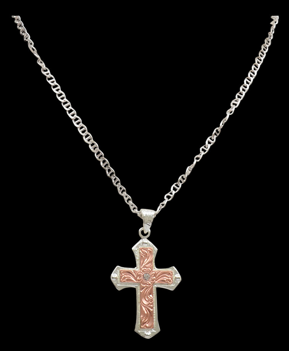 Silver Strike Silver Strike Copper Cross Necklace DN171 - Nelson Royal's