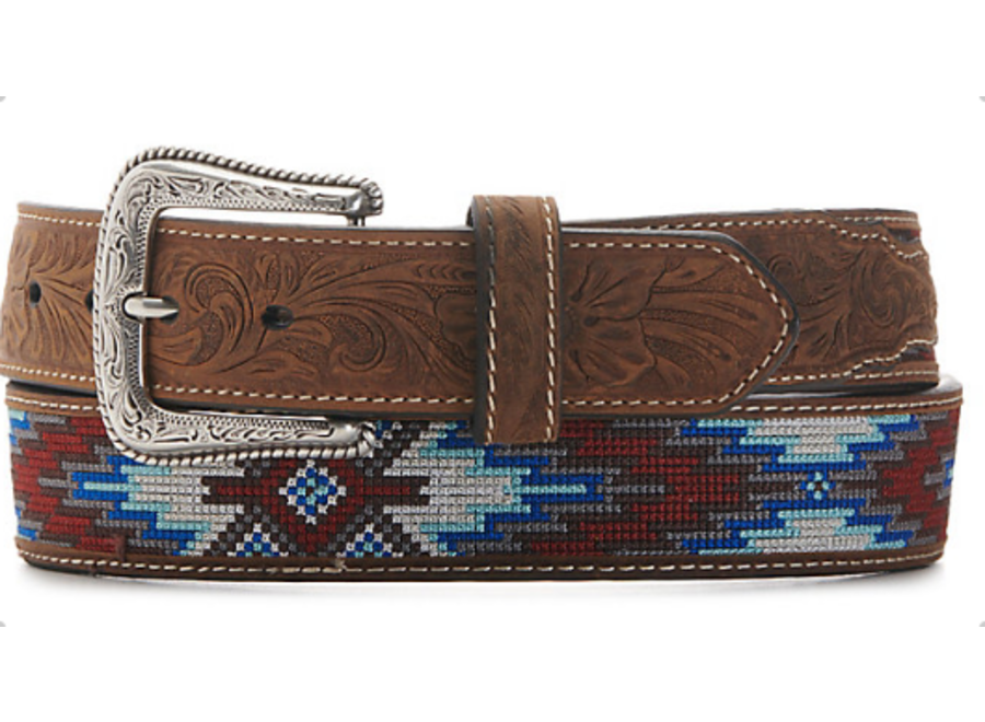 Nocona Mens Blue Woven Aztec Belt N210004644 - Nelson Royal's