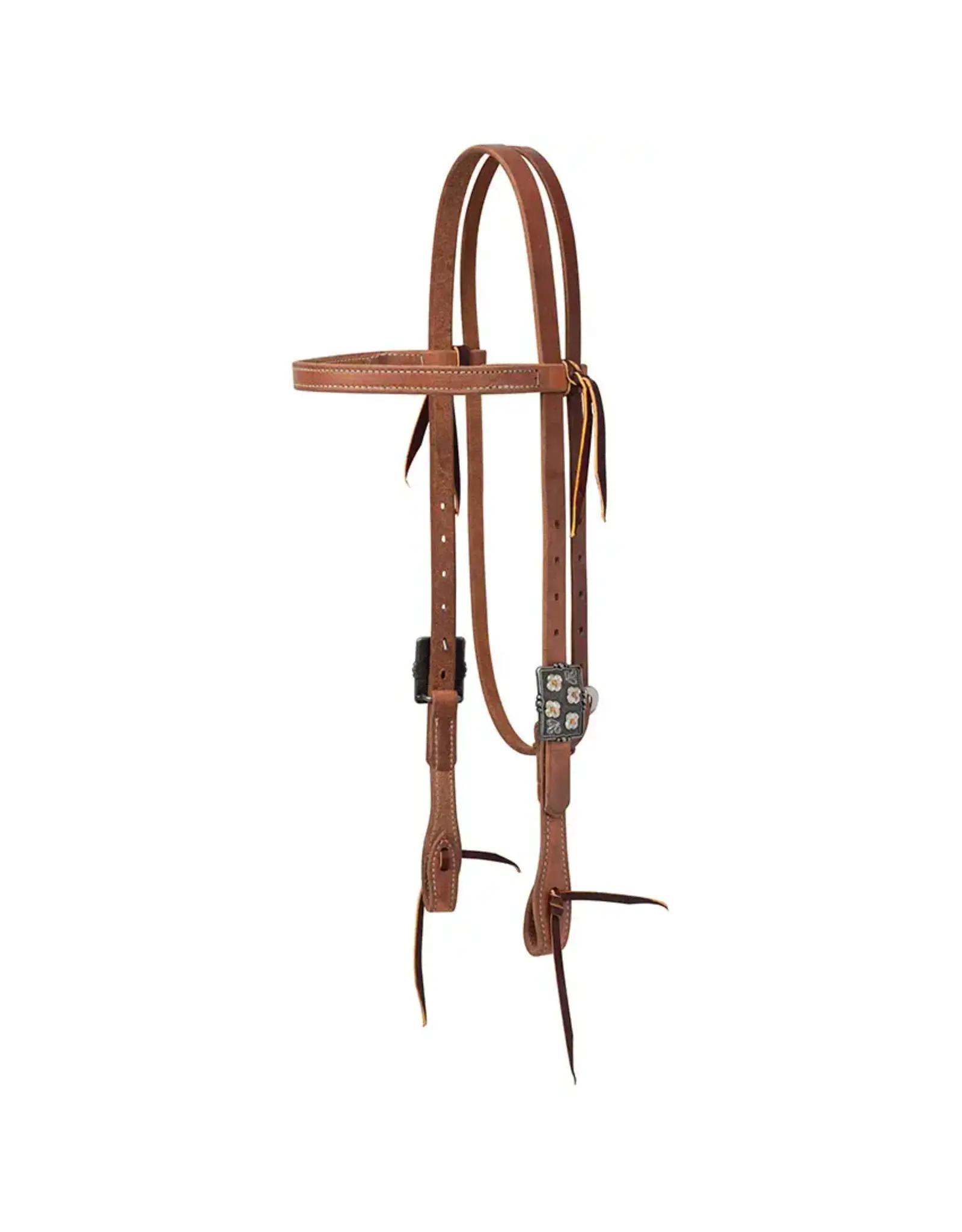 Weaver Turquoise Silver Flower Concho Browband 10036-00-17 Russet ...