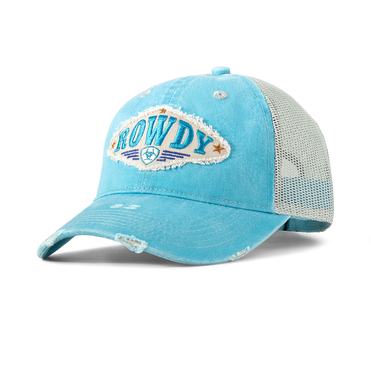 Ariat Rowdy Turquoise Distressed Cap A3000084727 - Nelson Royal's