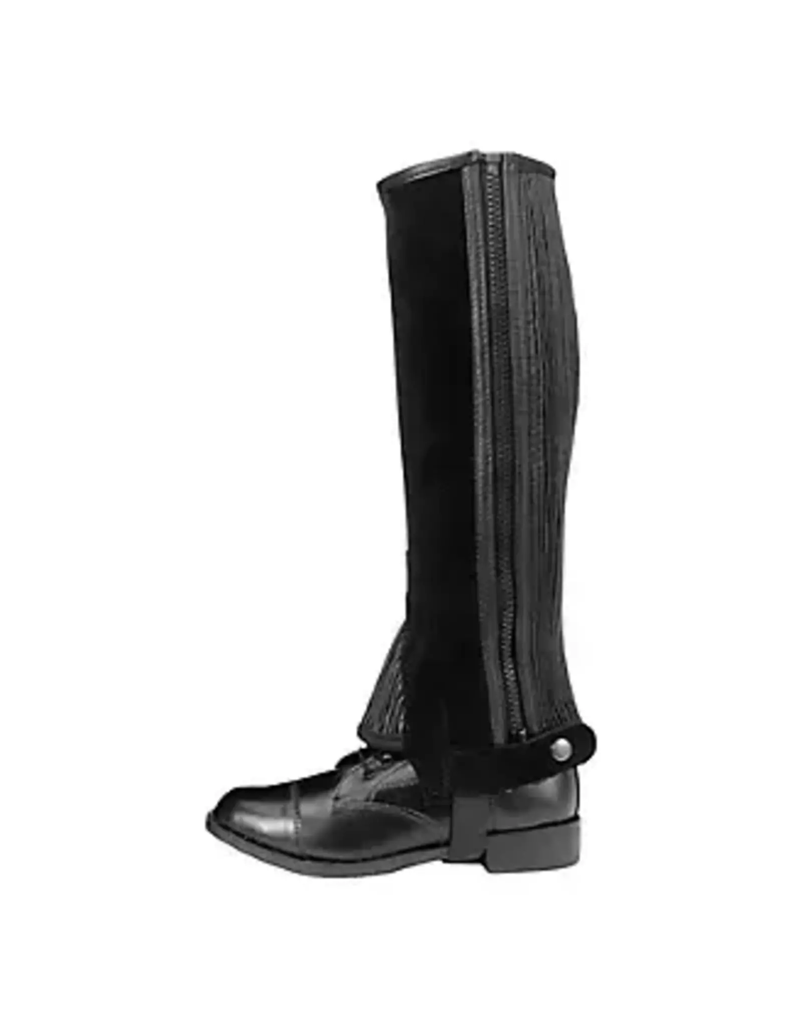 Tough 1 Black Leather Half Chaps 63-66-2-103 Large - Nelson Royal's