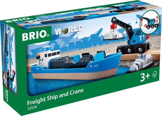 BRIO Freight Ship & Crane - Tumbleweed Toys