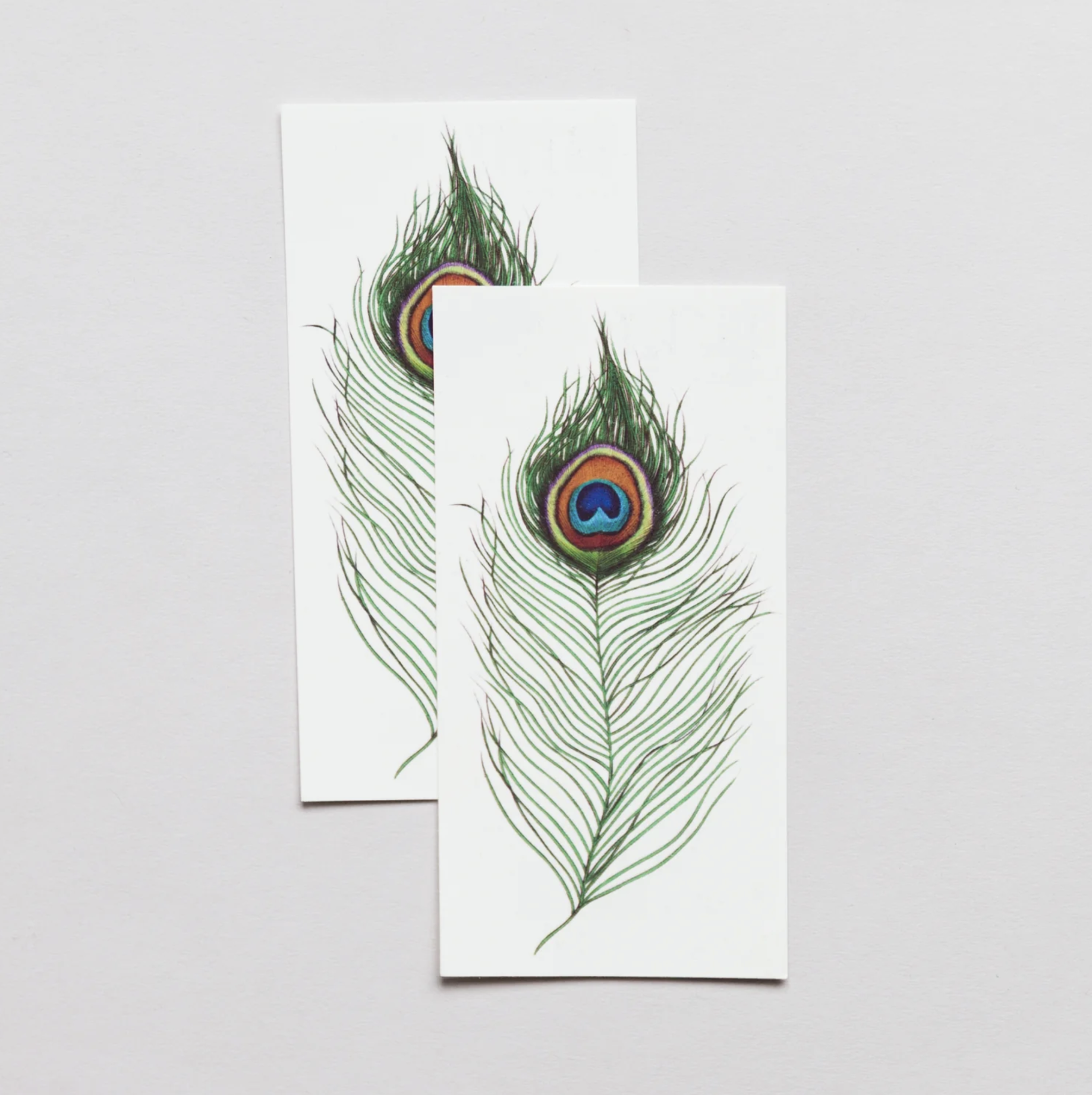 Tattly Peacock Feather Tattoo Pair - Tumbleweed Toys