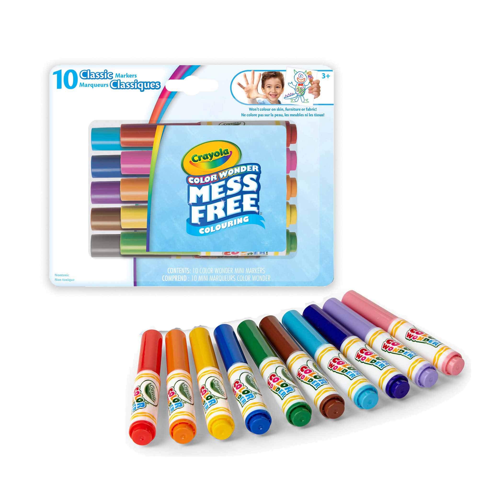 Crayola Color Wonder Mess-Free Mini Markers Classic, 10 Count ...