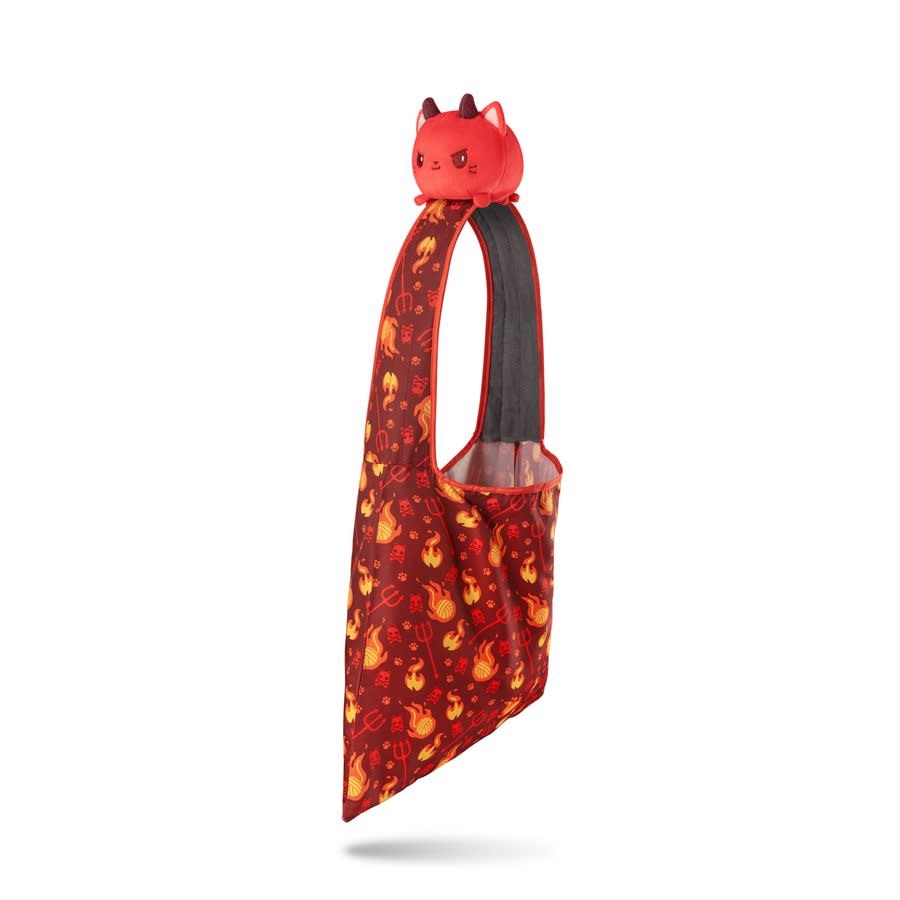 Tote Bag with Plushie: (Red Devil Cats + Red Devil Cat) - Tumbleweed Toys