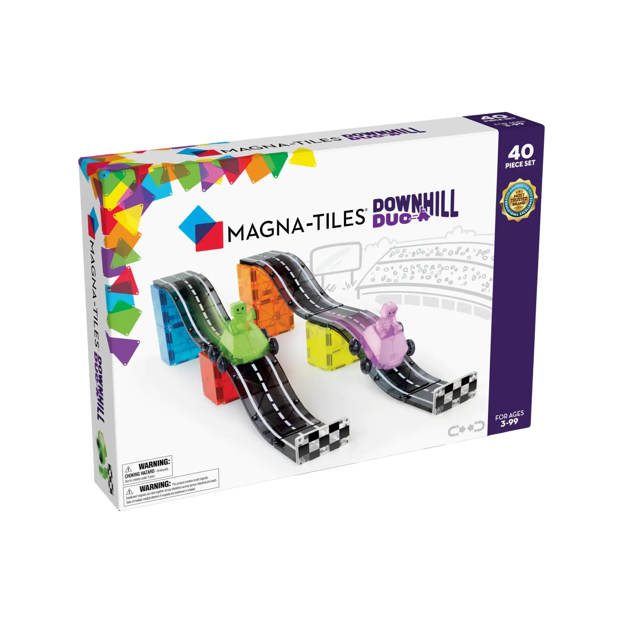 Magna-Tiles Downhill Duo 40-Piece Set - Tumbleweed Toys
