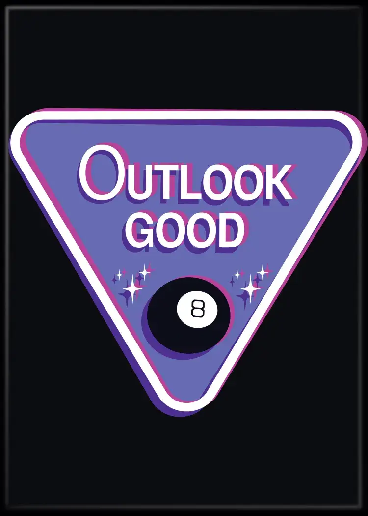 Magic 8 Ball Outlook Good Flat Magnet - Tumbleweed Toys