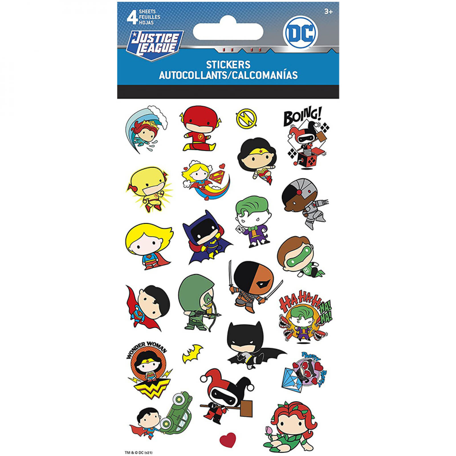 DC Chibi Characters Stickers - Tumbleweed Toys