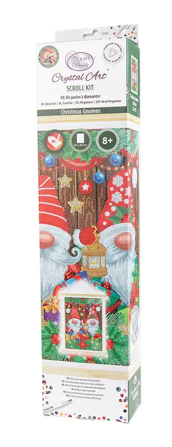 D.I.Y Crystal Art Kit Crystal Art Scroll Kit: Christmas Gnomes ...