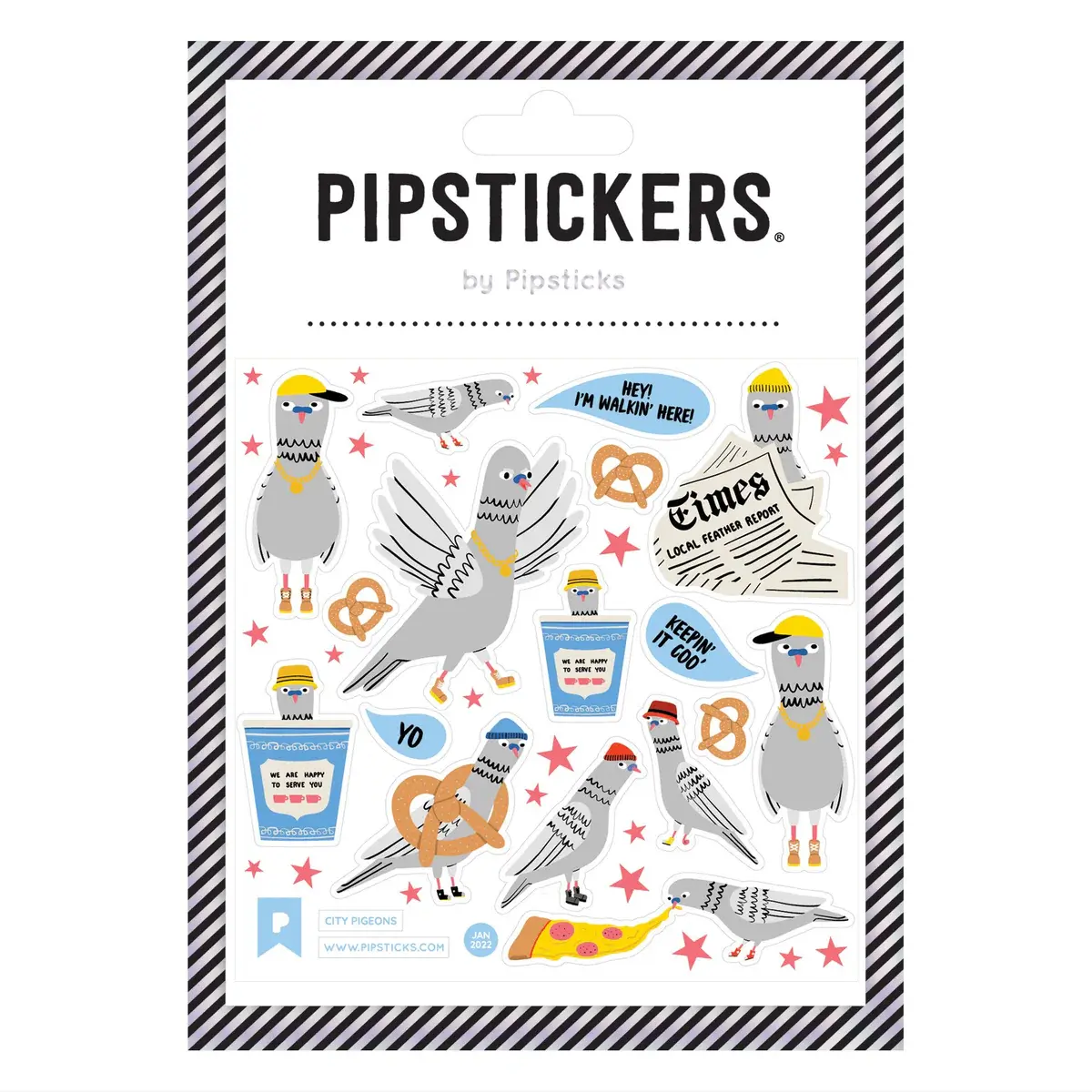 Pipsticks City Pigeons Stickers - Tumbleweed Toys