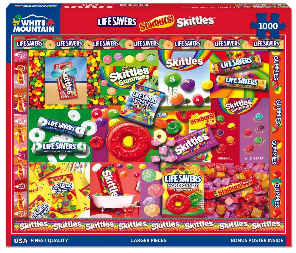 White Mountain Puzzles Fruity Candy 1000pc - Tumbleweed Toys