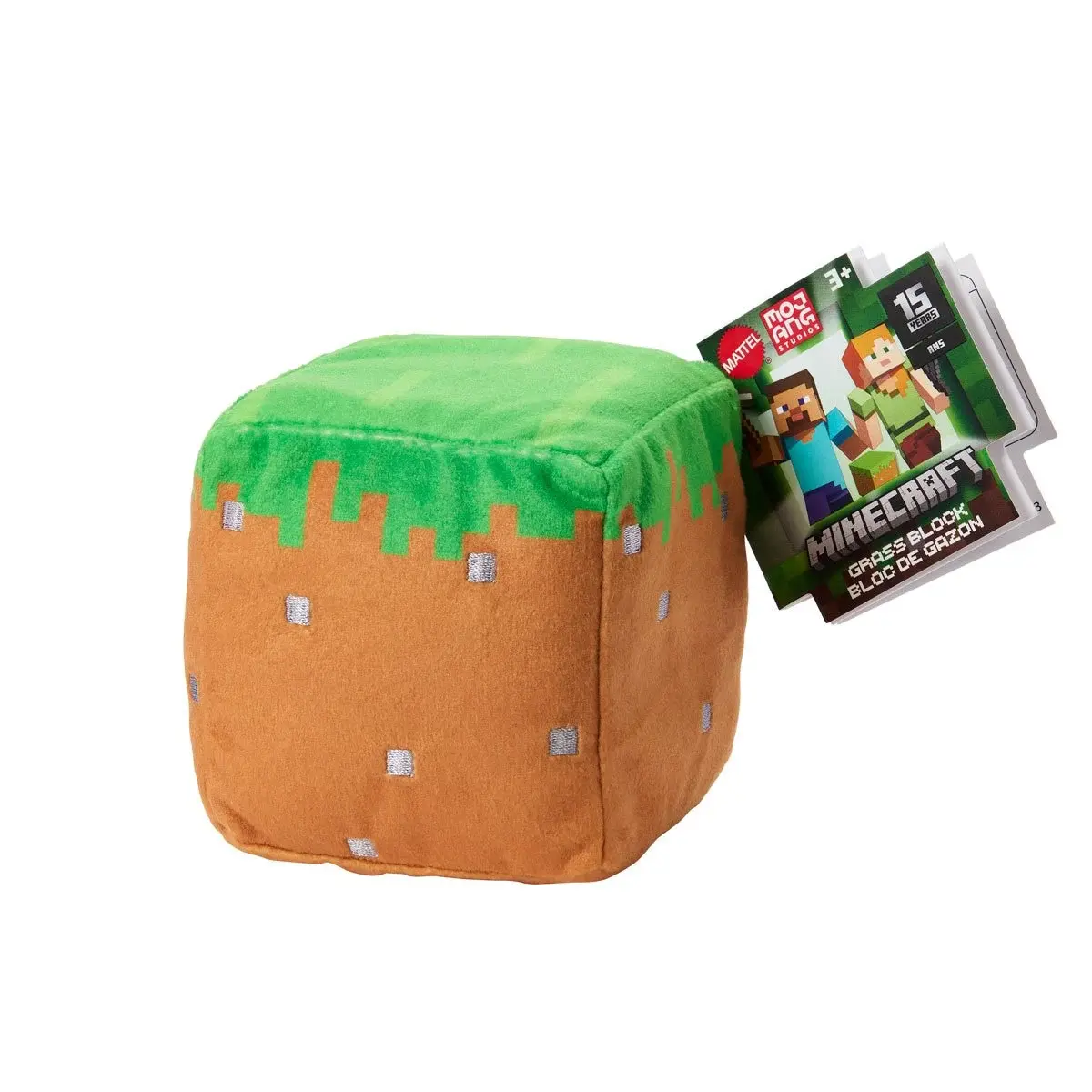 Mattel Minecraft Block Plush - Grass Block - Tumbleweed Toys