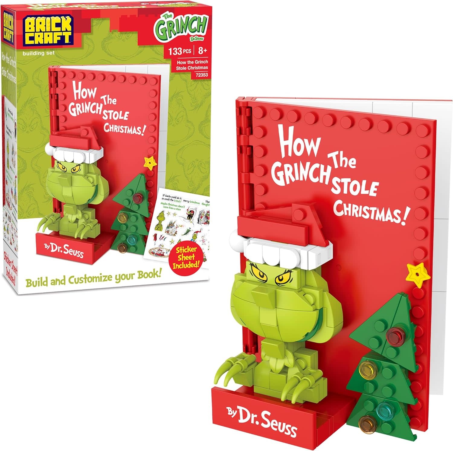 The Grinch Build a Book Brick Building Set - Tumbleweed Toys