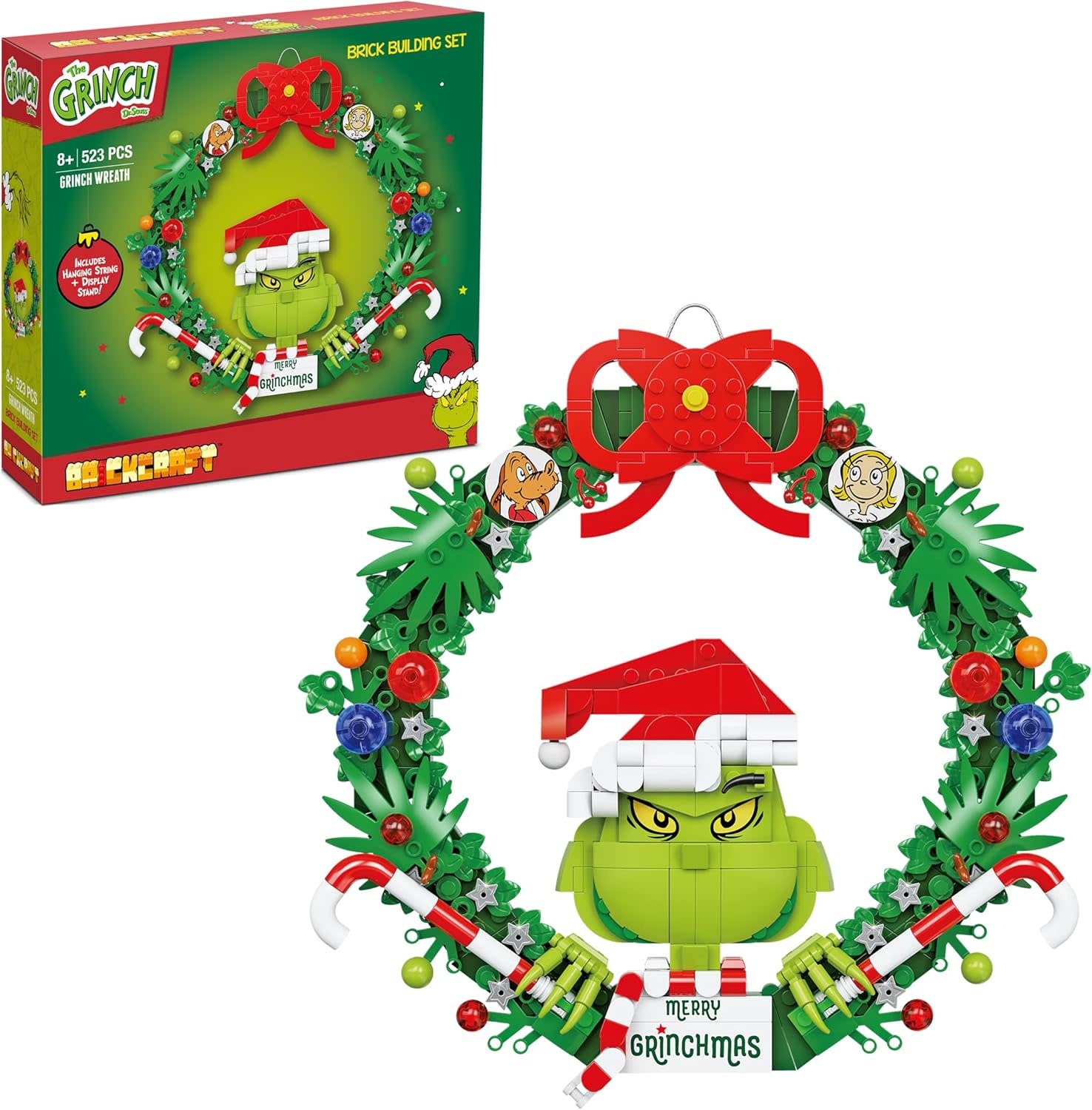 The Grinch Wreath Brick Building Set - Tumbleweed Toys