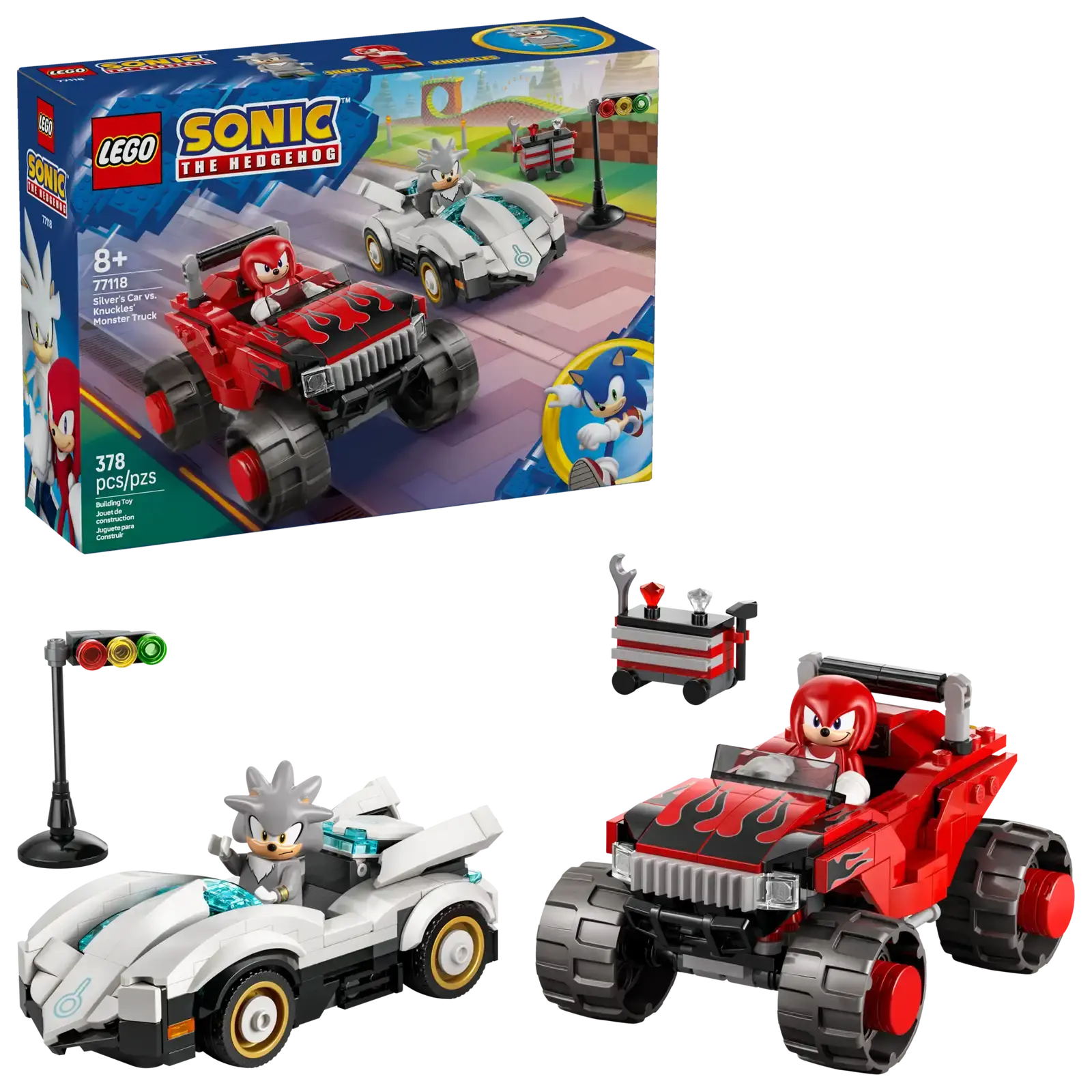 Lego Silver's Car vs. Knuckles' Monster Truck - Tumbleweed Toys