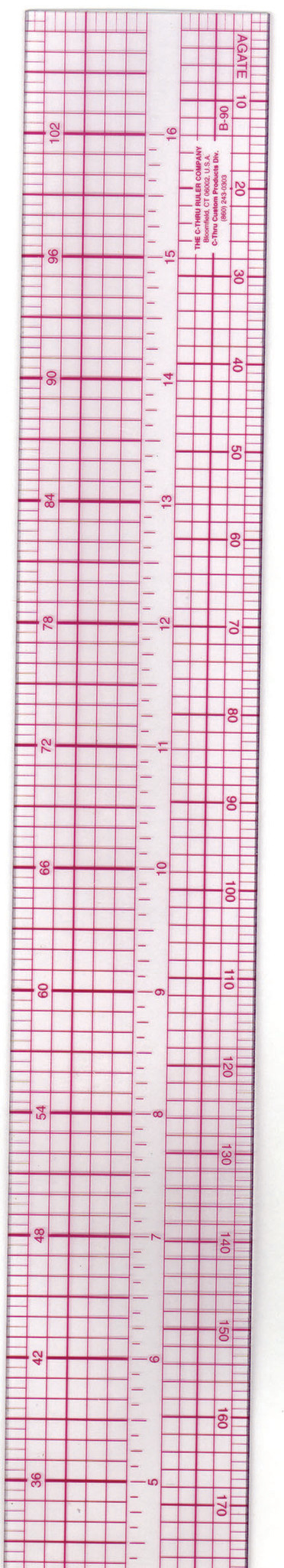 Westcott Bevelled Pica Ruler 2" x 18" - RISD Store