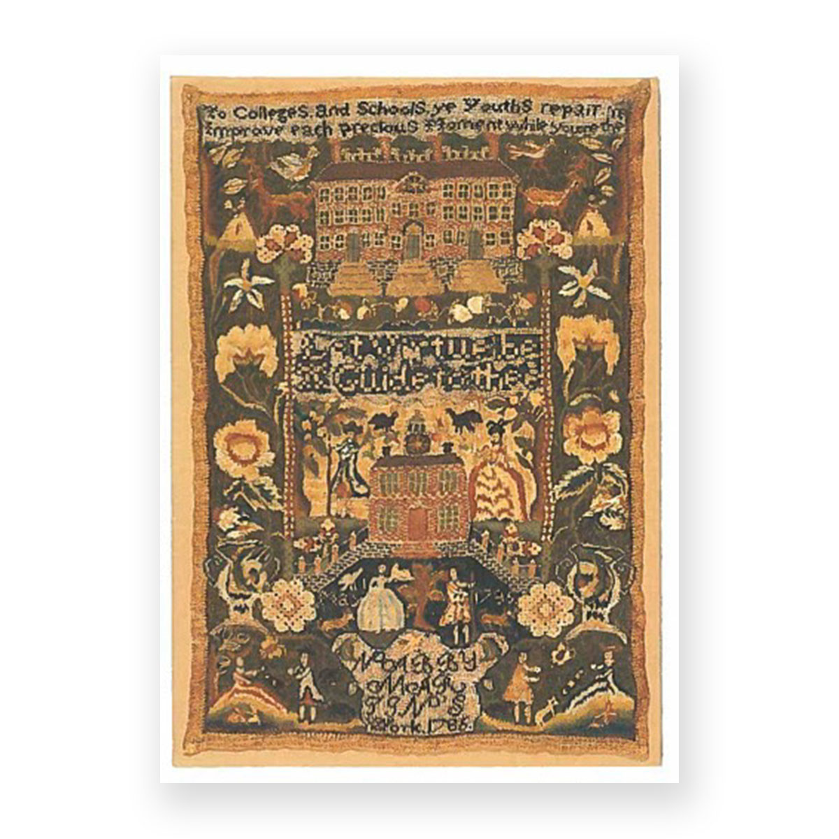 Sampler 1786 Postcard - RISD Store