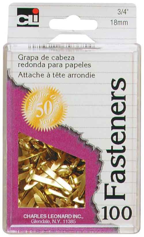 Leo Paper Fasteners 3/4" 100 Pack - RISD Store