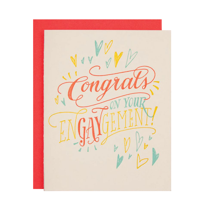 Morgan Calderini Ladyfingers Letterpress Card Congratulations - RISD Store