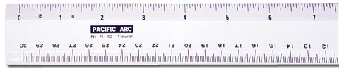 Pacific Arc Clear Plastic Ruler 12" - RISD Store