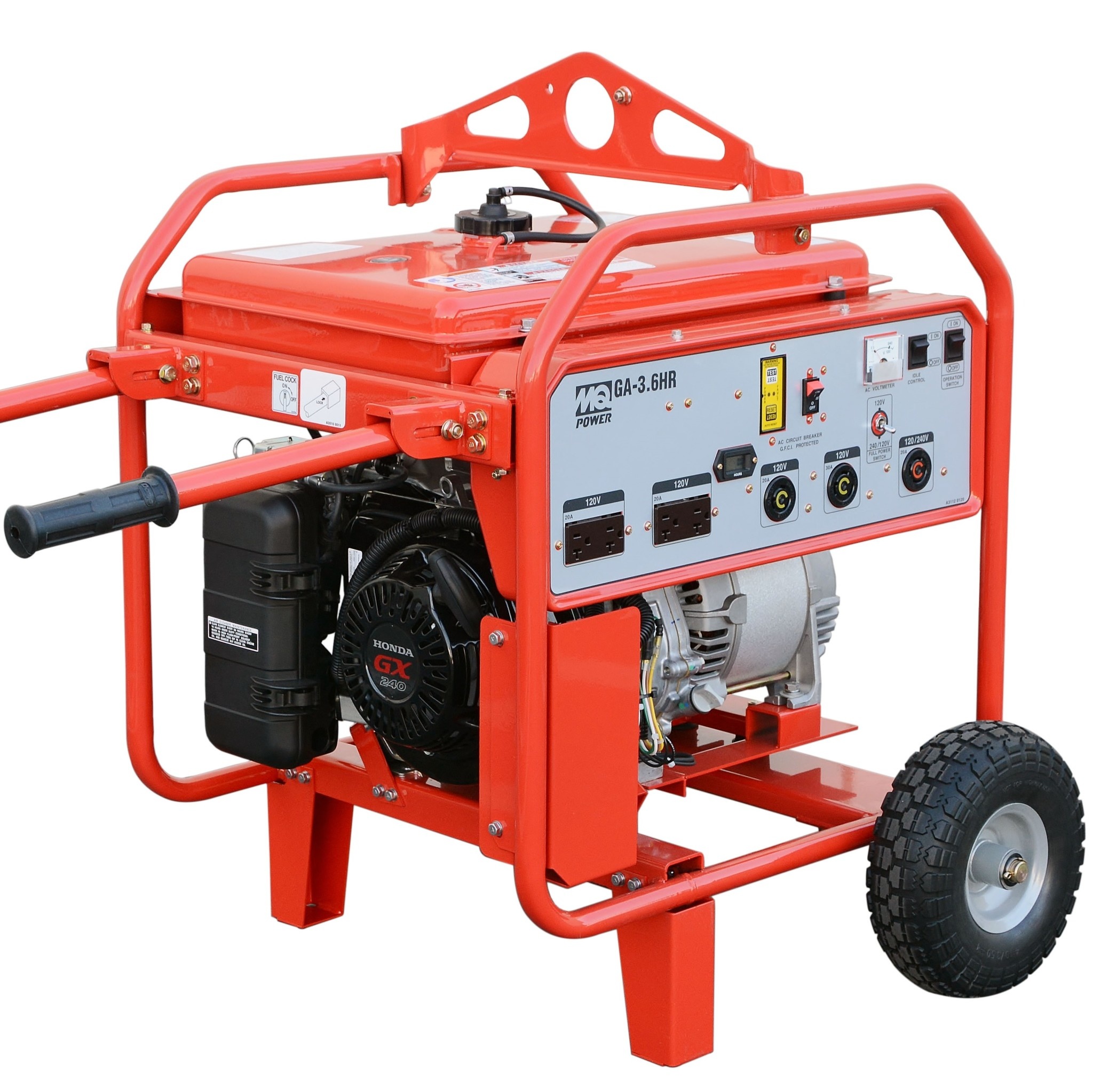 GA36HR Multiquip 3.6kW Generator, Wheel Kit, Honda GX240 - CESSCO, INC ...