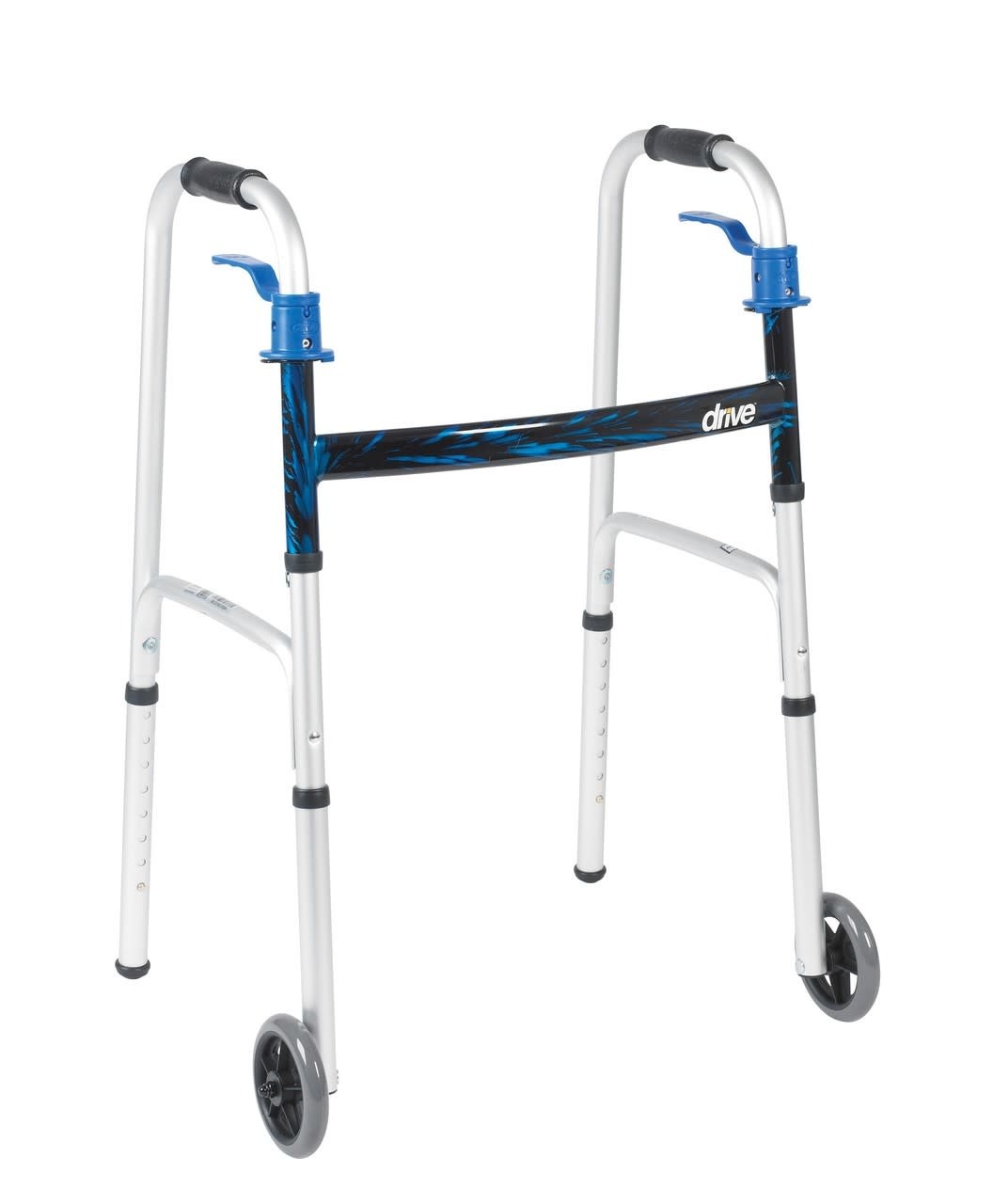 Deluxe Blue Flame Folding Walker - Broadway Home Medical
