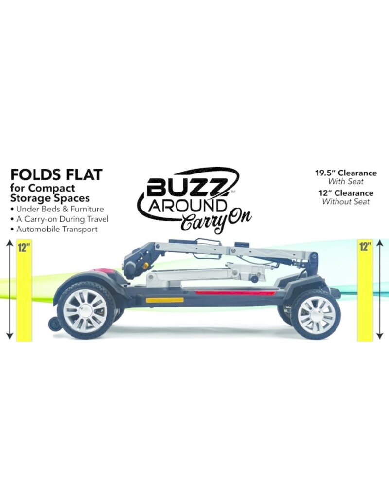 Buzzaround Carry-On Folding Electric Mobility Scooter - Broadway Home ...