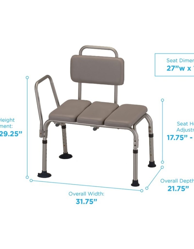 Padded Transfer Bench - Broadway Home Medical