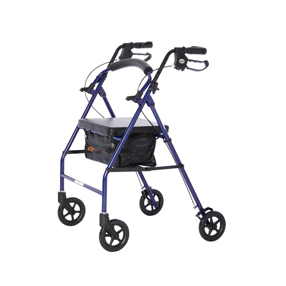 Royal Steel 4 Wheel Rollator | Lightweight Walker with Seat - Broadway ...