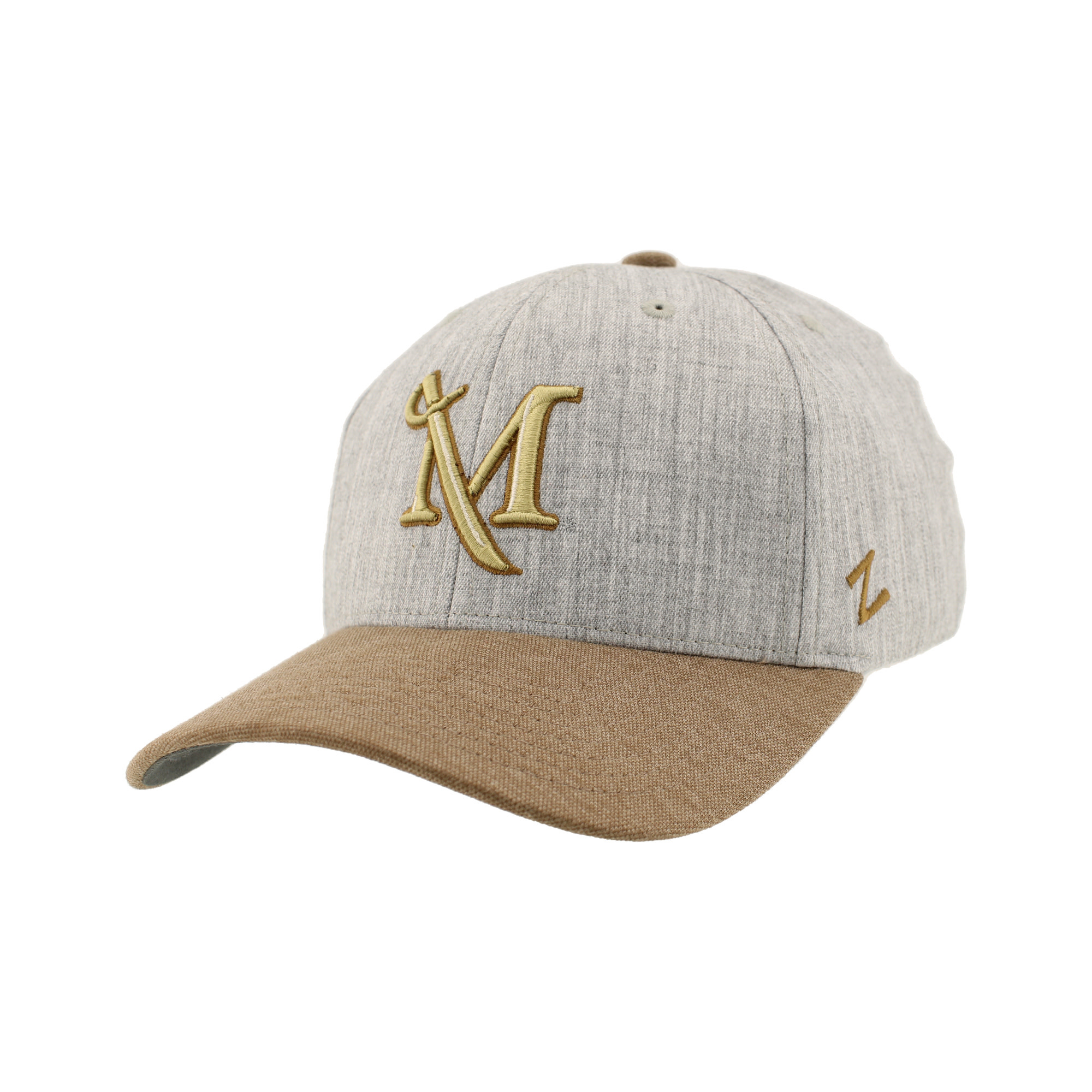 First Class Hat with M-Sword Grey with Tan - Millersville University Store