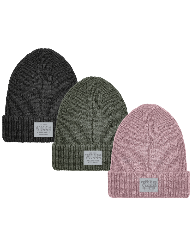 Ribbed Cuff Beanie with Patch - University Store