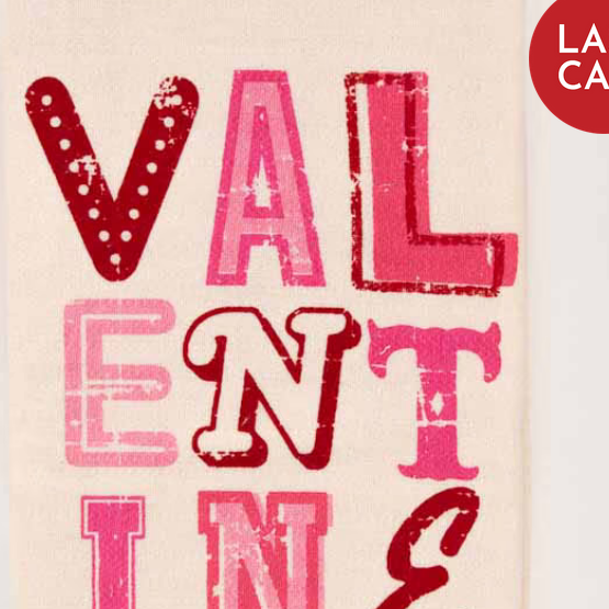 Royal Standard - Valentine Hand Towel Cream/Red/Pink - The Farmer's House