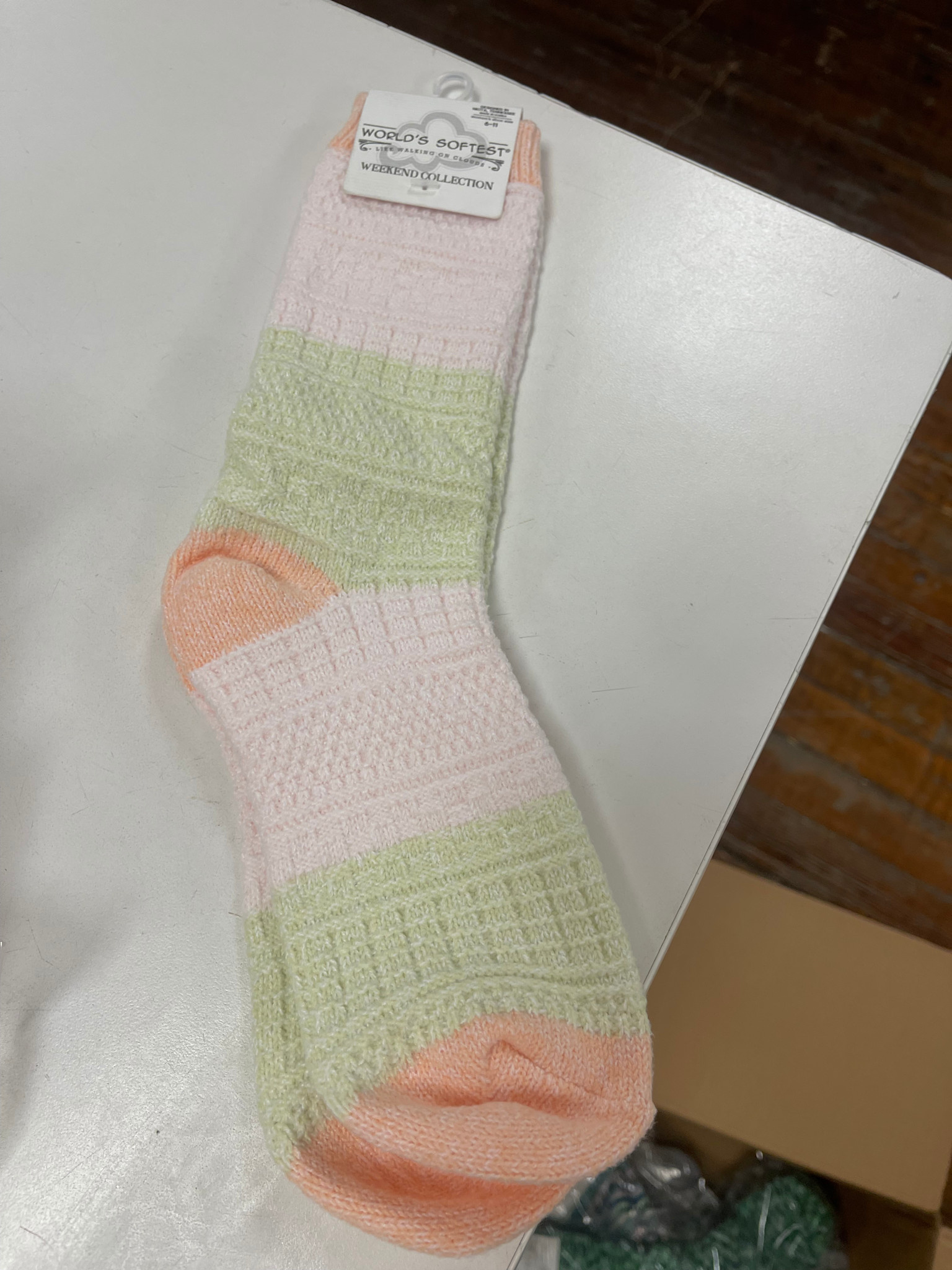 Crescent Socks - World's Softest Socks Yellow/Peach/Pink - The Farmer's ...