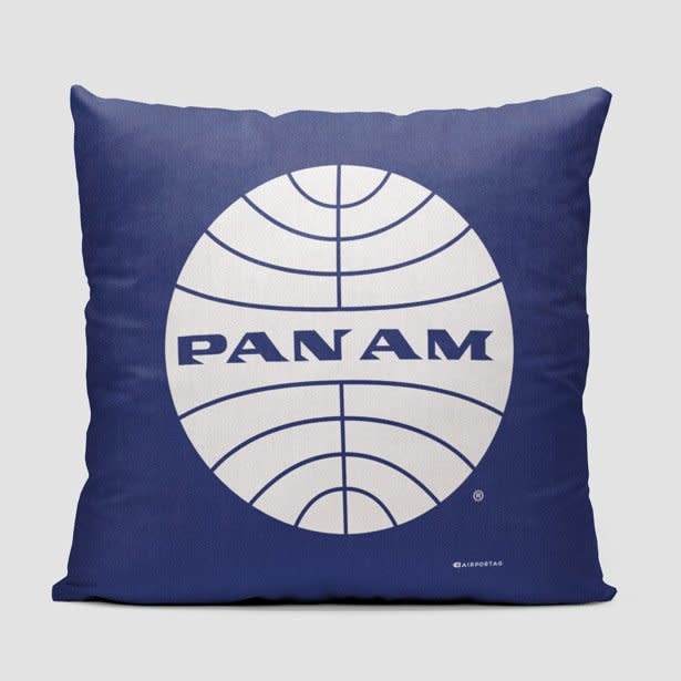 Pan Am Logo Dark Blue Pillow Cover - Planewear