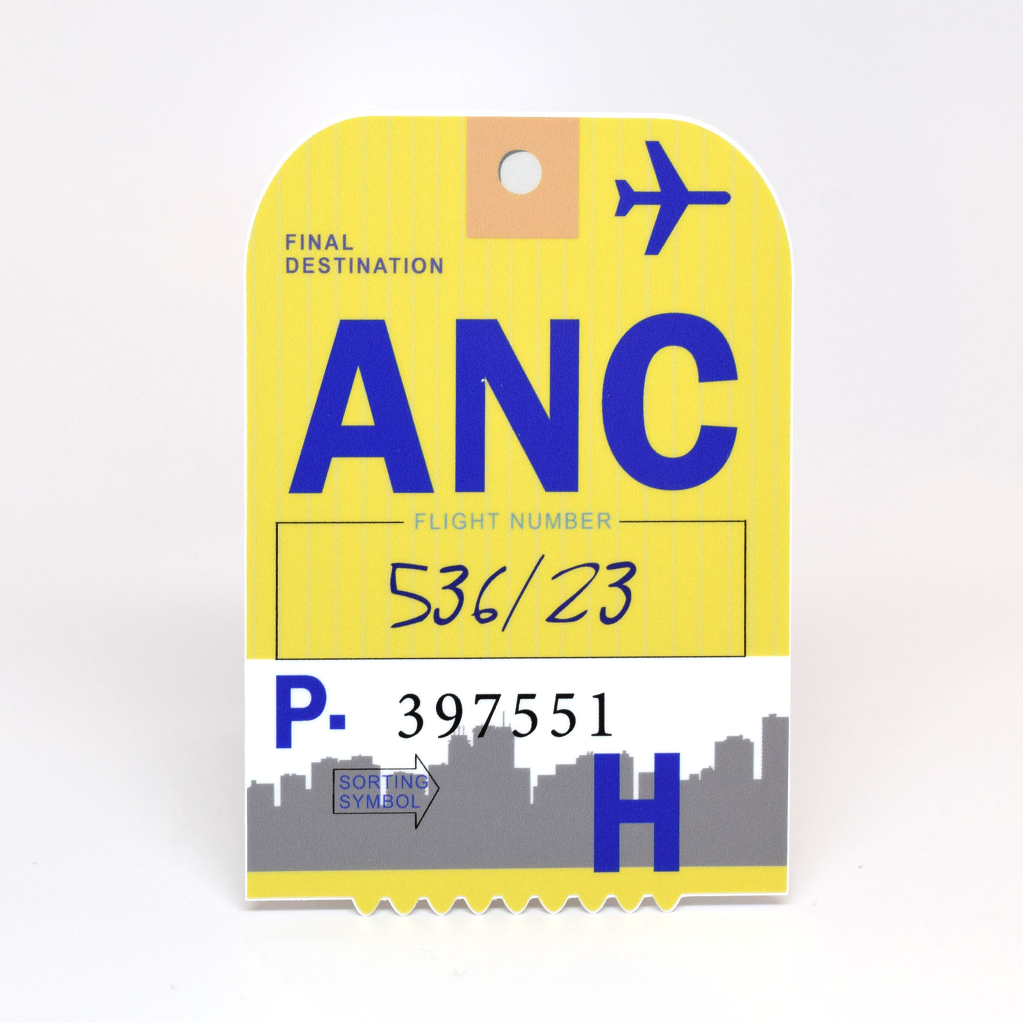 Baggage Tag Die-Cut Sticker-ANC - Planewear
