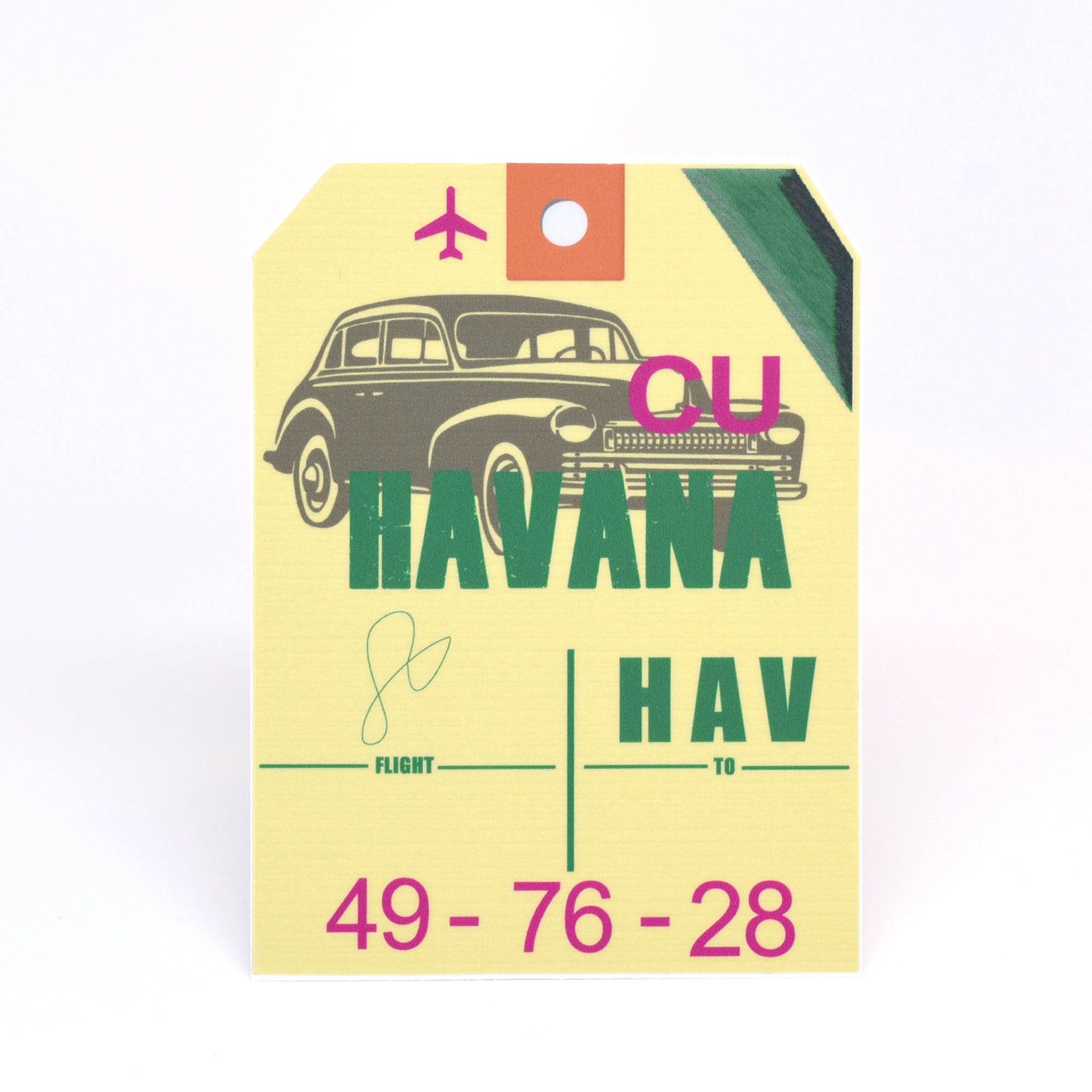 Baggage Tag Die-Cut Sticker-HAV - Planewear