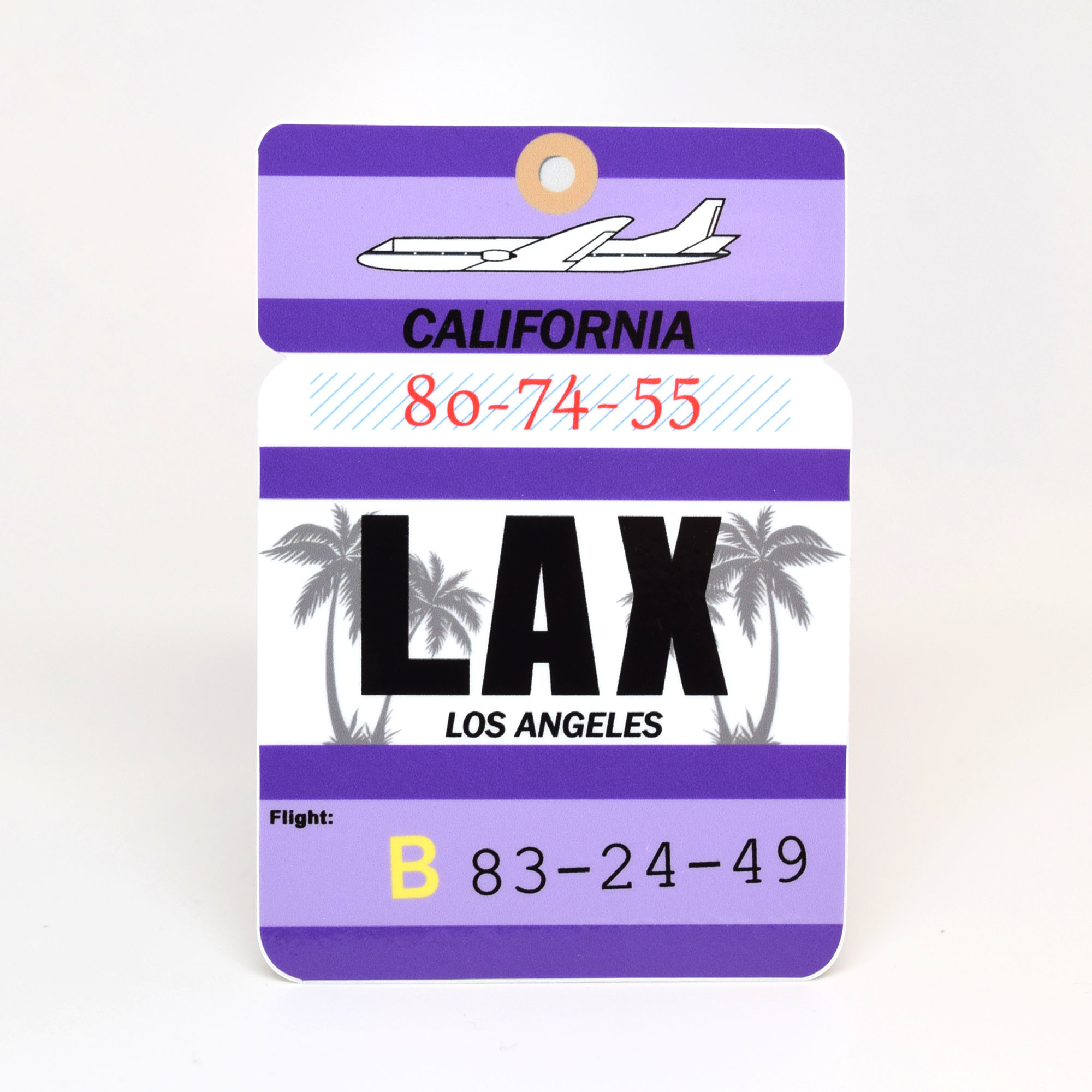 Baggage Tag Die-Cut Sticker-LAX - Planewear