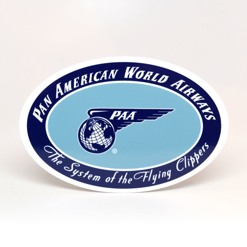 Pan Am Travel Sticker PAA Oval - Planewear