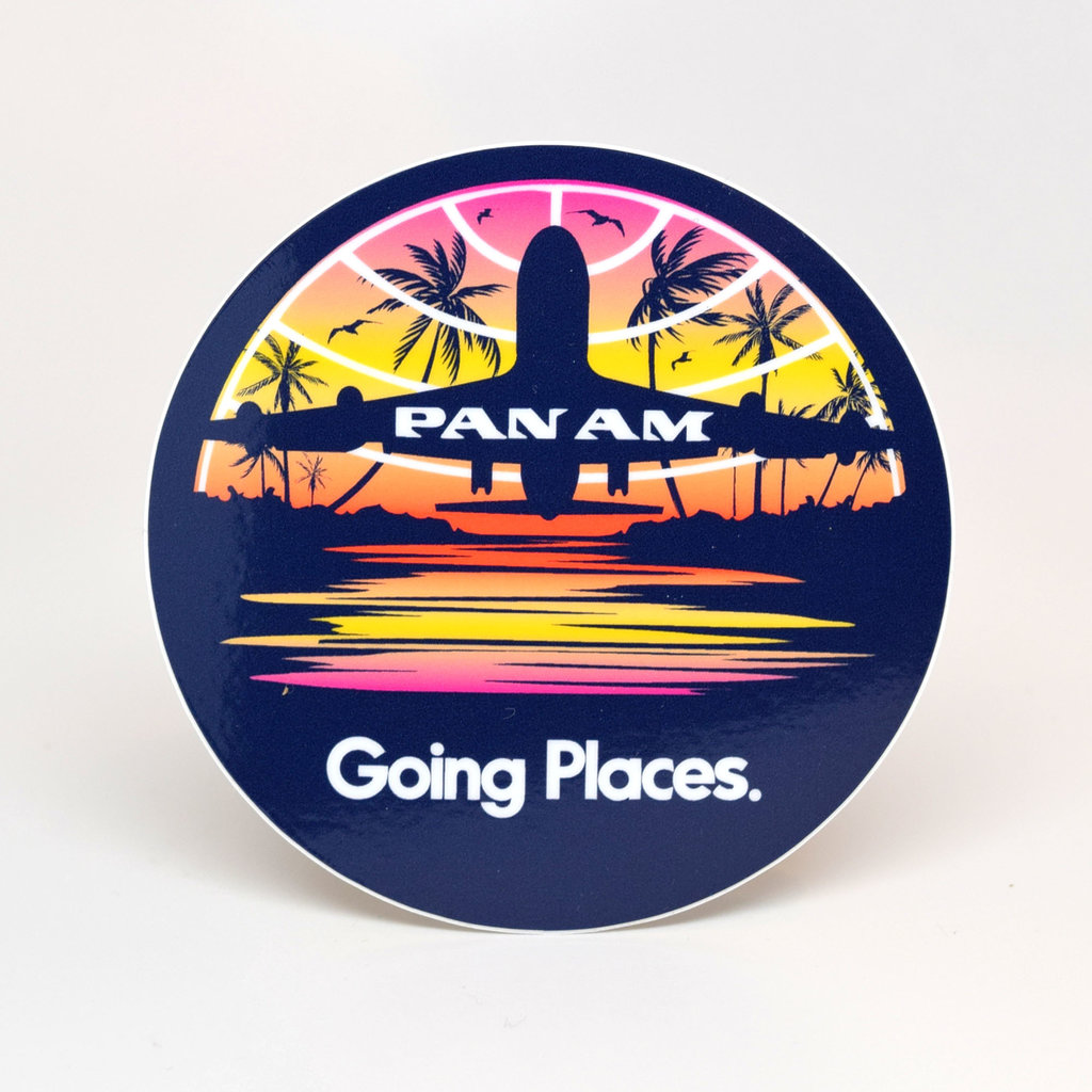 Pan Am Travel Sticker-Going Places - Planewear